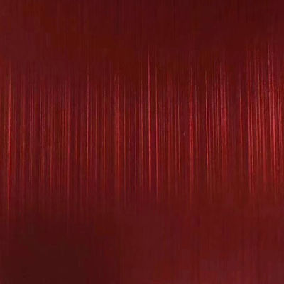 Custom Red Brushed Finish Stainless Steel Sheet 2400 X 1200 Corrosion ...
