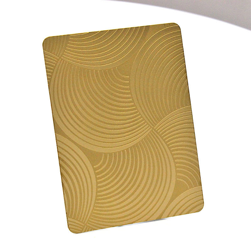 ASTM Stainless Steel Etched Plate Gold Customized Pattern For Wall ...