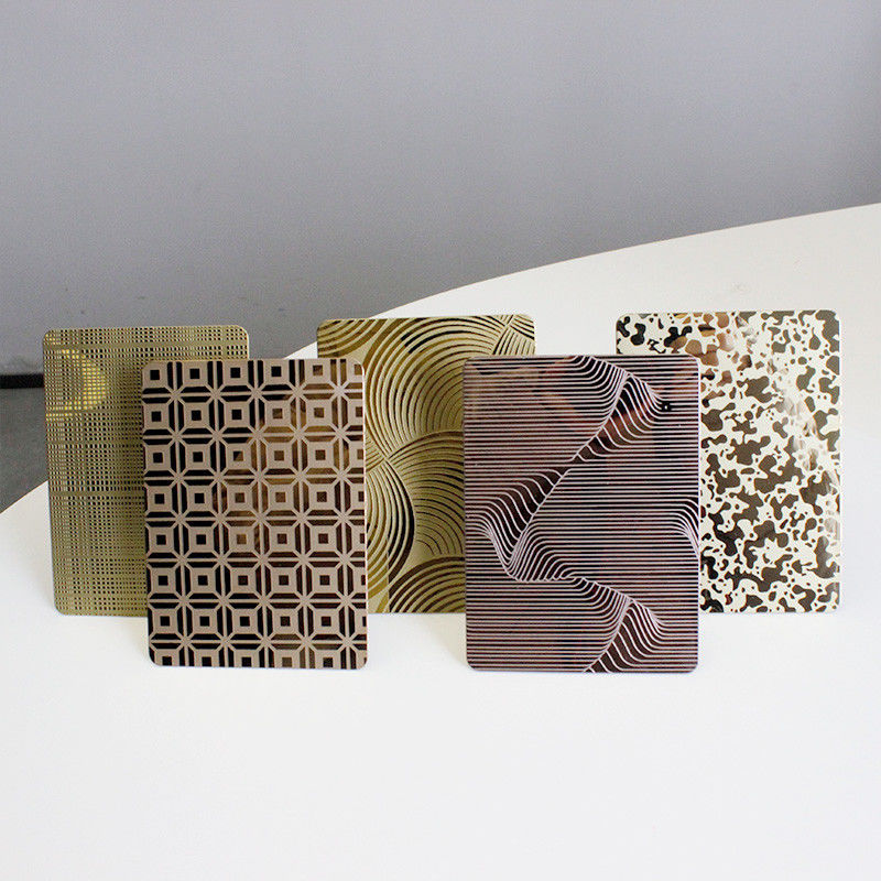 4x10 Mirror Etched Stainless Steel Sheet For Decorating Hotel Villa