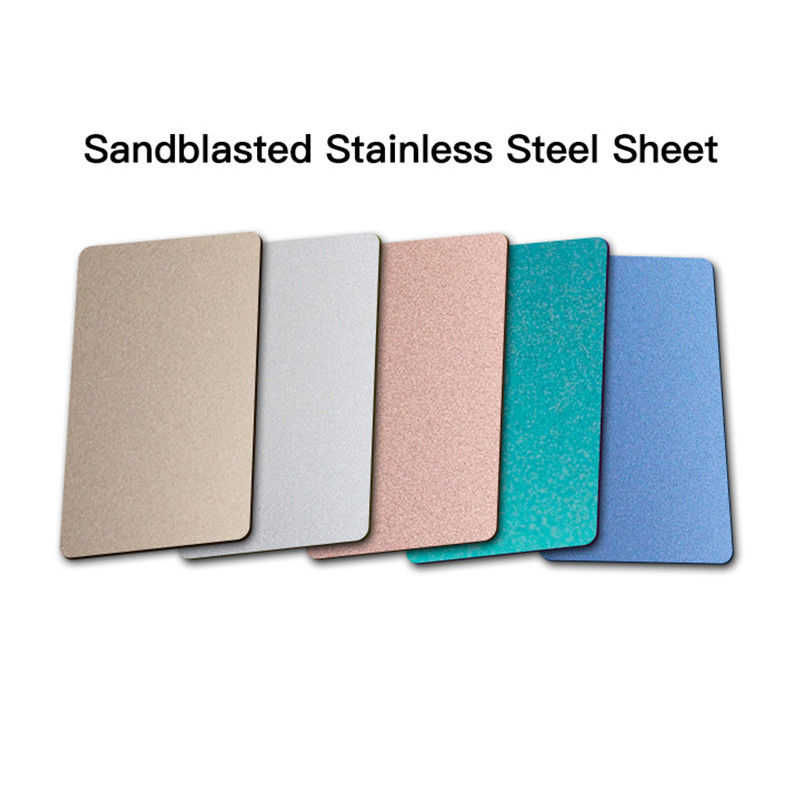 201 304 Decorative Stainless Steel Sheet 1.0mm Bead Blasted Color Metal Sheet For Wall Panel