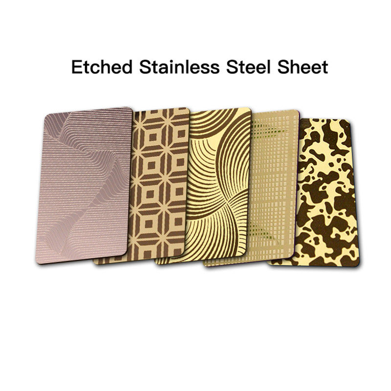 Sus304 Pvd Coated SS Sheet Mirror Etched Decorative Metal Sheets