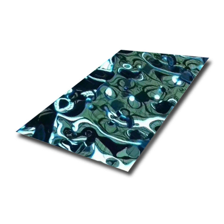 JIS 304 Stainless Steel Sheet 8K Mirror Stamped Water Ripple Wave ...