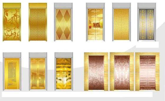 Aisi 304 Stainless Steel Sheet Metal Gold Elevator Door Pattern