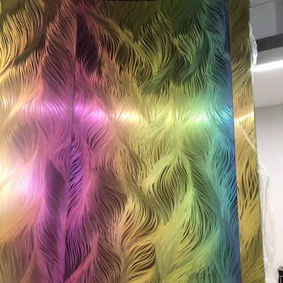 AISI 304 Steel Sheet PVD Rainbow Color polished stainless steel texture ...
