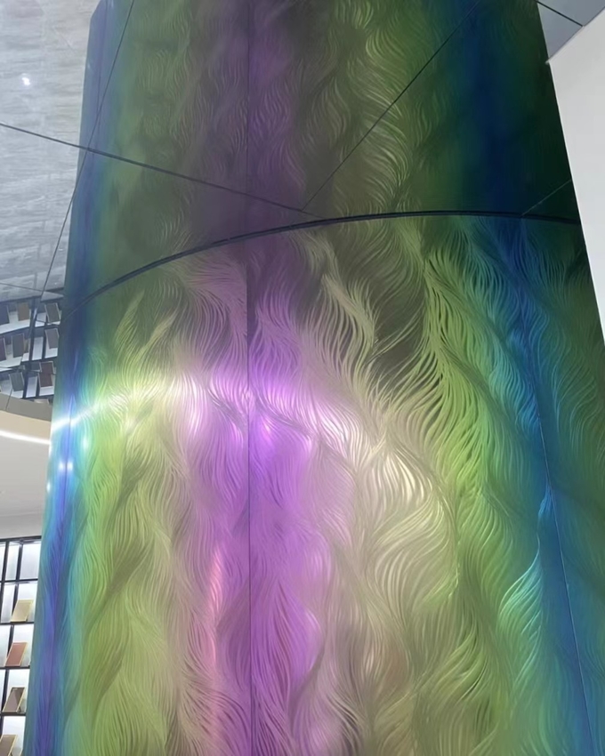 Custom 304 316 Iridescent Fancy Stainless Steel Sheet For Stunning ...