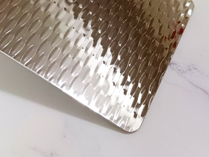 304 316 2B/BA Finish Embossing 2WL Textured Metal Plate Woven Texture ...