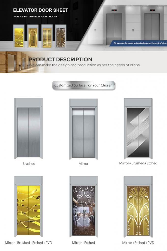 4x8ft 304 316 Stainless Steel Elevator Panels Mirror Etched AiSi Wall ...