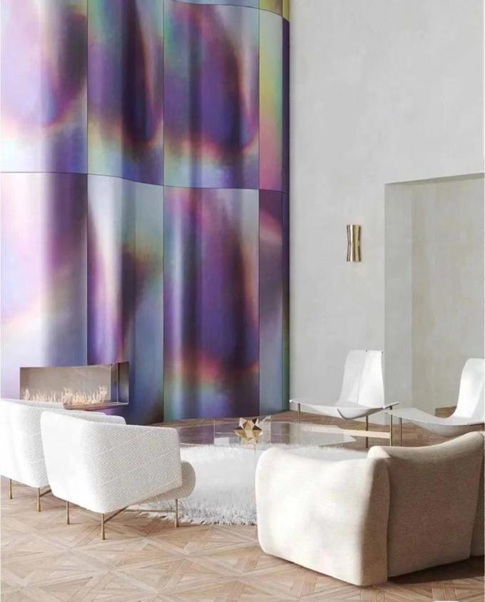 Custom 304 316 Iridescent Fancy Stainless Steel Sheet For Stunning ...