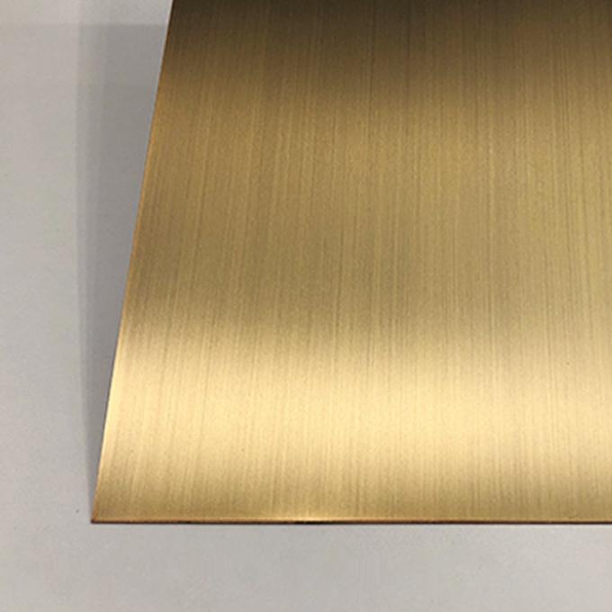 1219*2438mm 0.55mm 304 Stainless Steel Sheet Antique Brass Hairline AFP ...