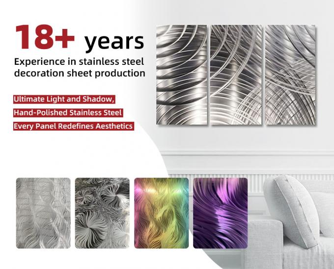 High quality ss 304 2B/BA/No.4/HL/8k fininsh Polish swirl pattern ...