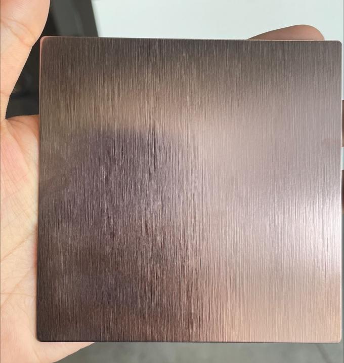 SUS Material 304 316 PVD Rose Gold Color Hairline+No.4 Finish Sheet ...
